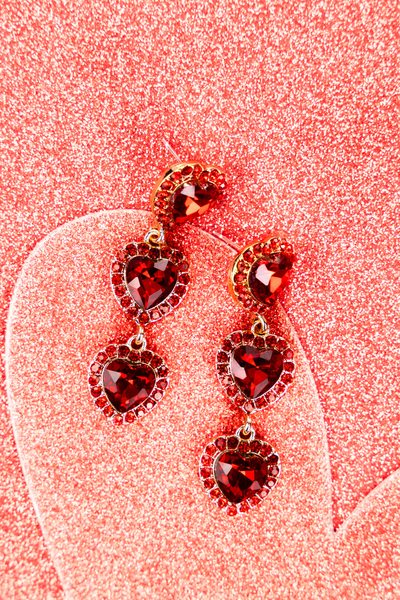 Red Heart Drop Earrings| eWAM – Howdy Honey
