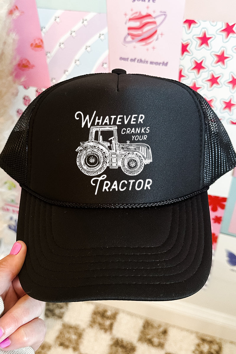 Whatever Cranks Your Tractor Black Foam Front Trucker Hat | HH – Howdy ...