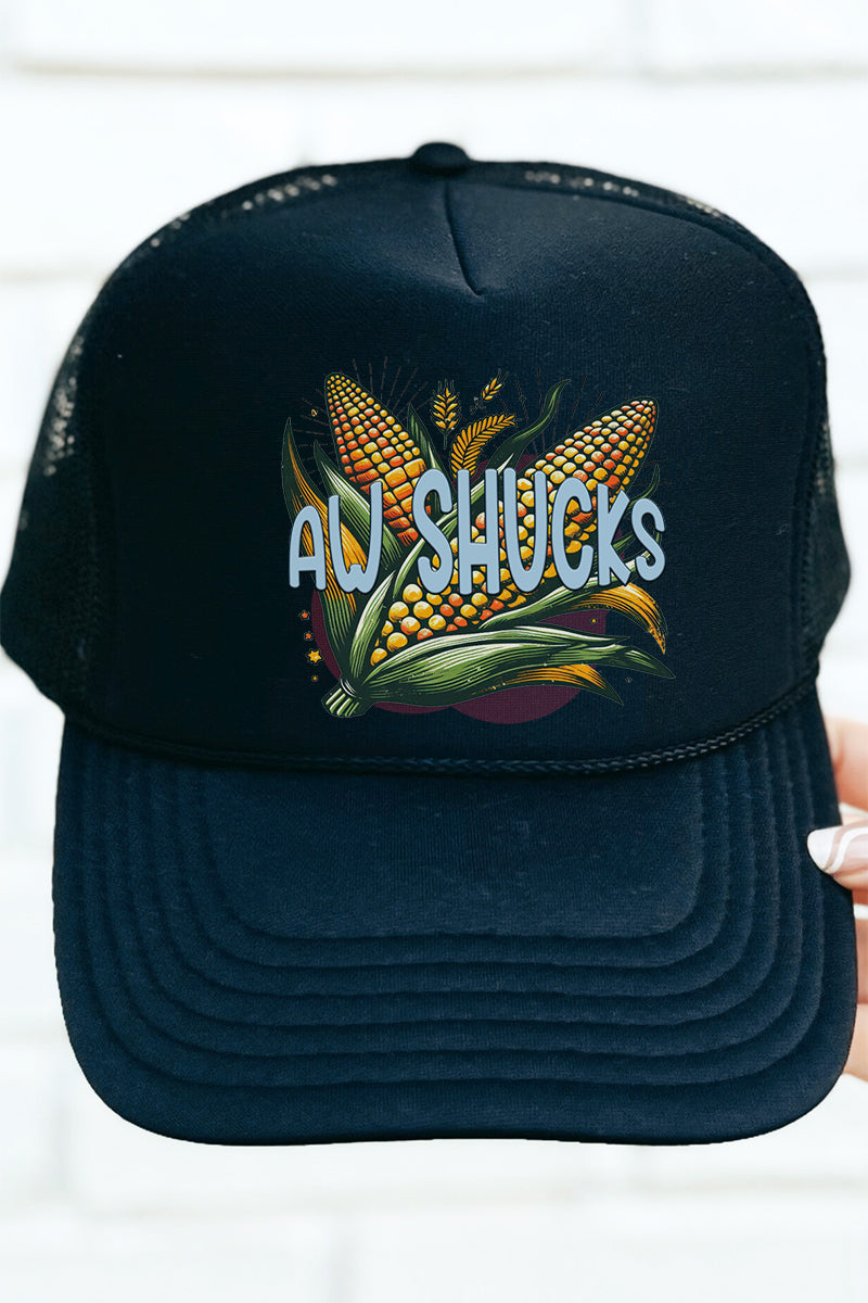 Aw Shucks Otto Black Foam Front Trucker Hat | HH – Howdy Honey