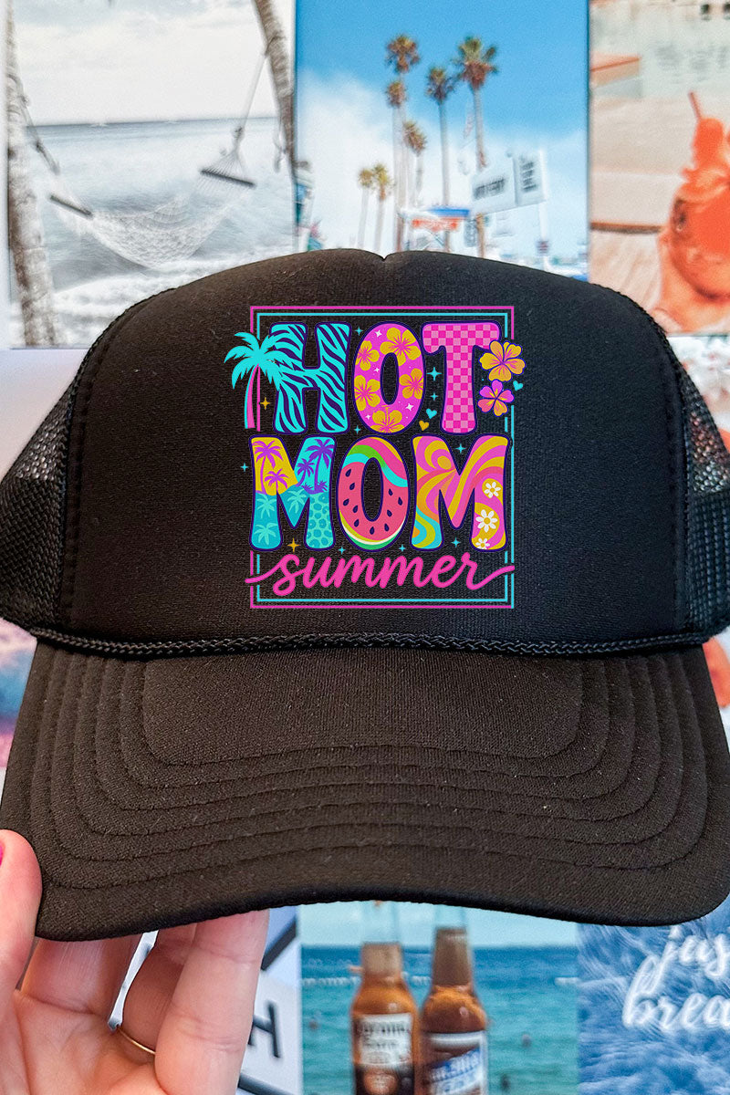Hot Mom Summer Otto Black Foam Front Trucker Hat | HH – Howdy Honey