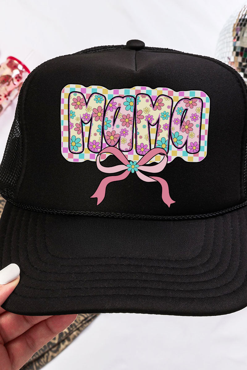 Spring Blooms Mama Otto Black Foam Front Trucker Hat | HH – Howdy Honey