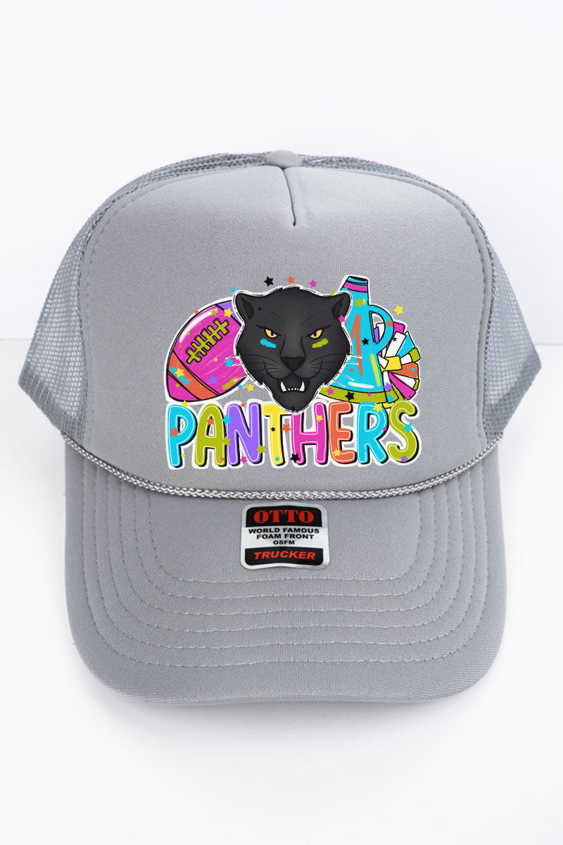 Bright Panthers Colorful Otto Gray Foam Front Trucker Hat | HH – Howdy ...