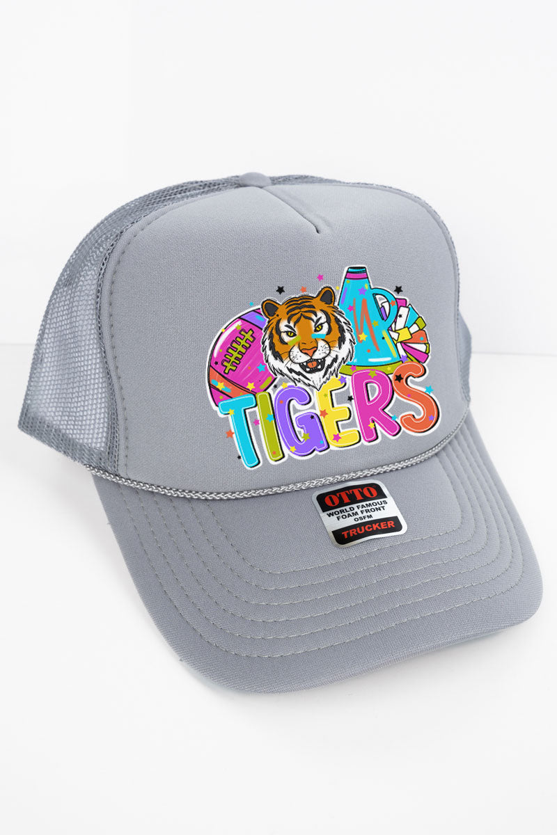 Bright Tigers Colorful Otto Gray Foam Front Trucker Hat | HH – Howdy Honey