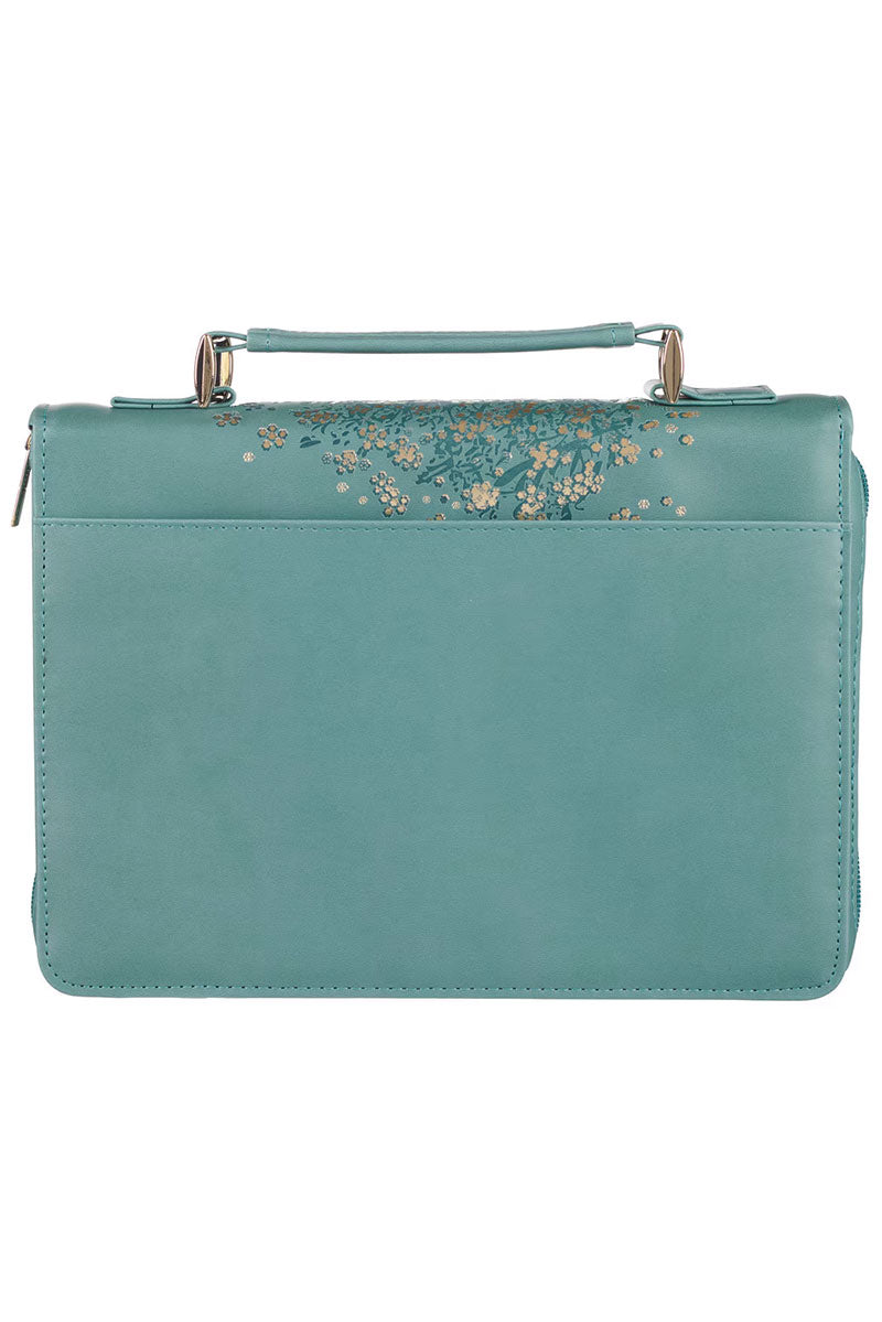 Be Still and Know Teal Faux Leather Large Bible Cover | HH – Howdy Honey