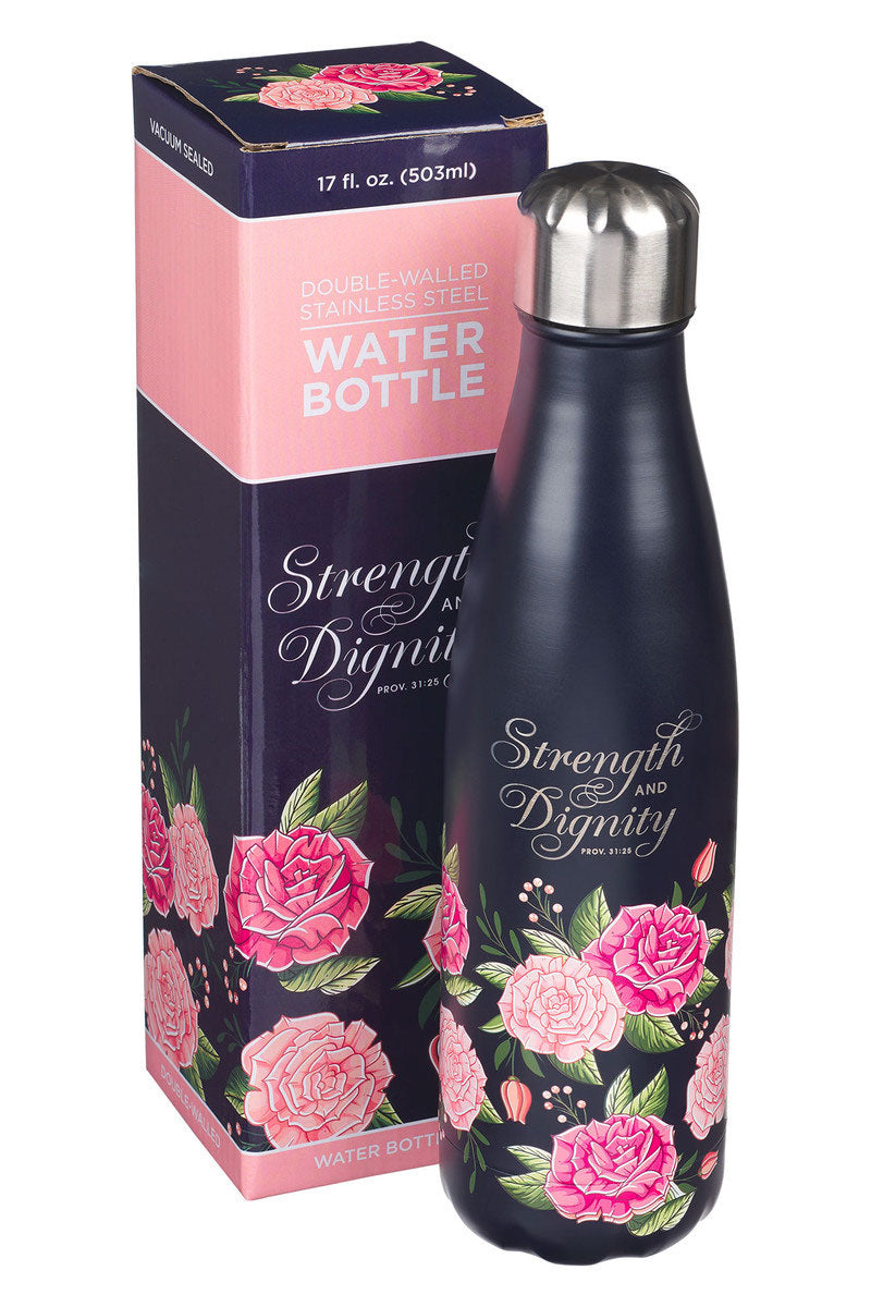 Strength & Dignity Rose 17oz Stainless Steel Water Bottle | HH – Howdy ...