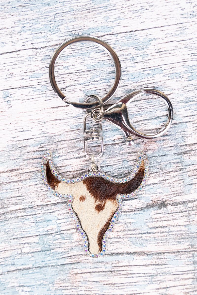 Brown Cow Print Sedona Steer Keychain | eWAM – Howdy Honey