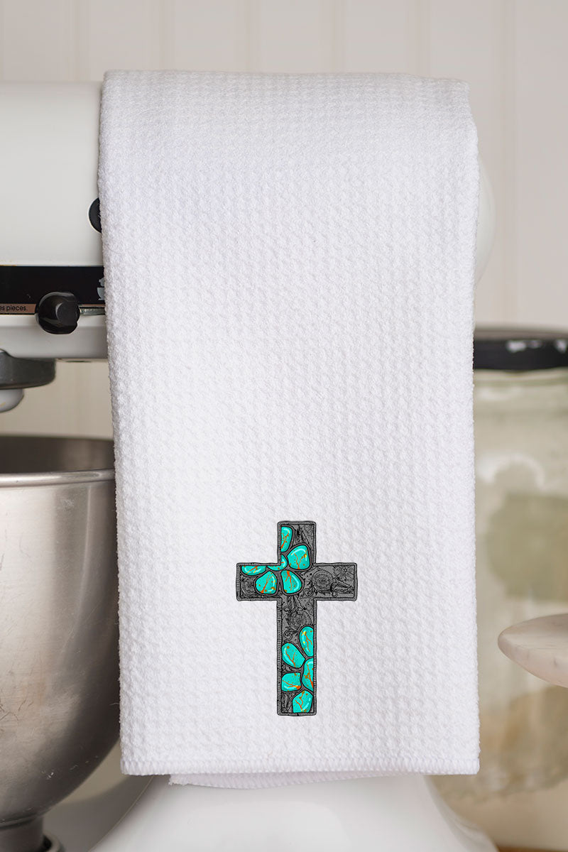 Concho Cross Waffle Kitchen Towel | HH – Howdy Honey