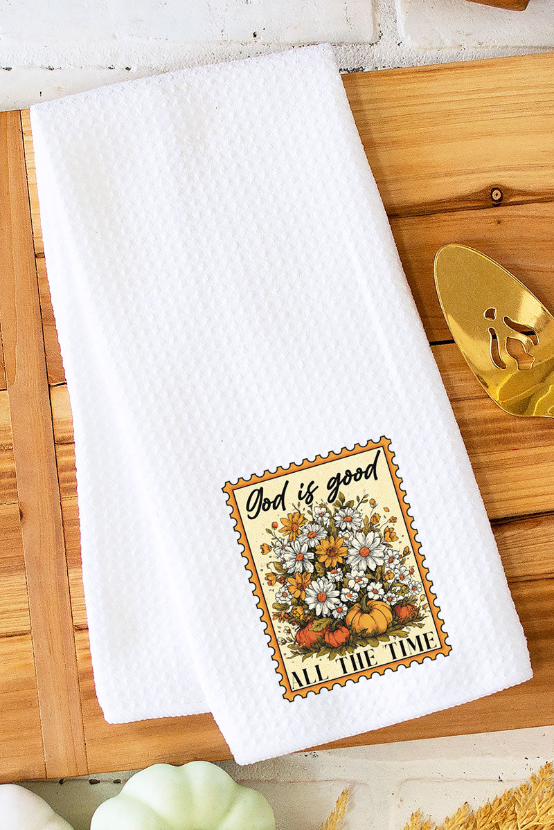 God Is Good Stamp Waffle Kitchen Towel | HH – Howdy Honey