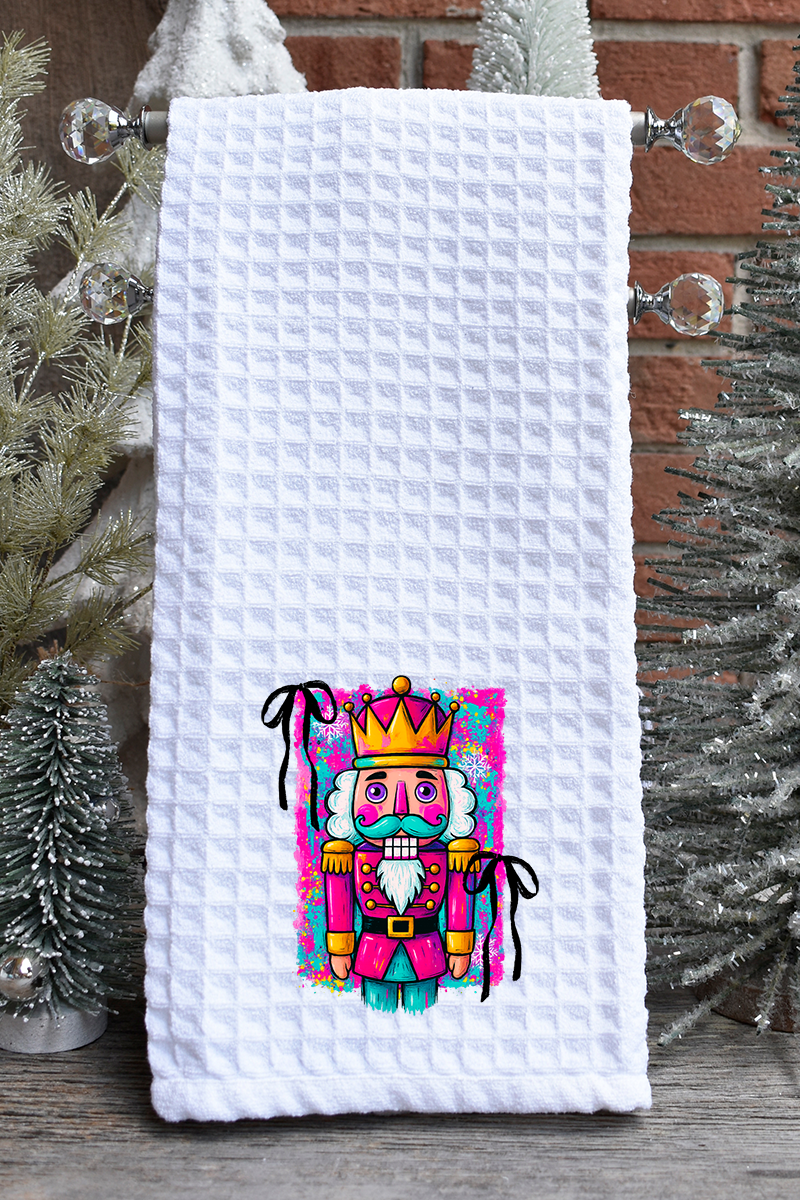 Neon Nutcracker Waffle Kitchen Towel | HH – Howdy Honey