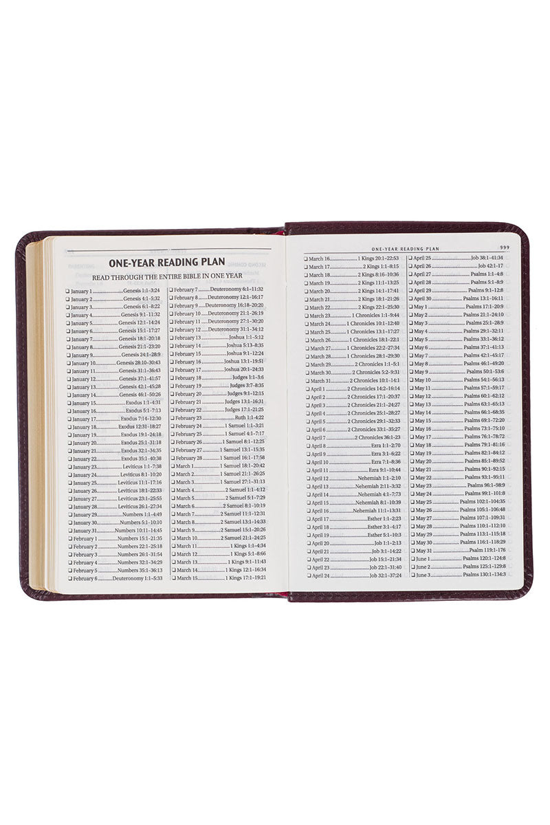 Burgundy Faux Leather KJV Pocket Bible | HH – Howdy Honey