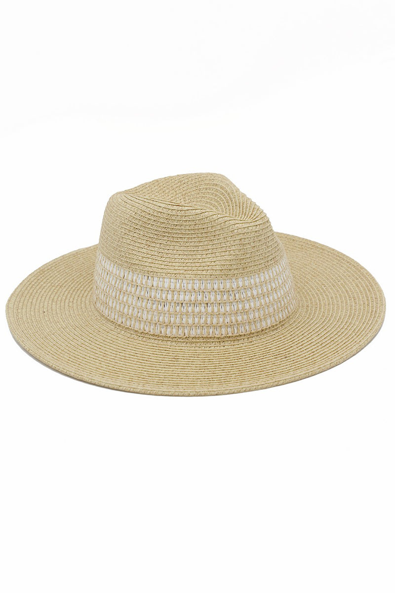 Cozumel Ivory Woven Band Straw Hat | Howdy Honey