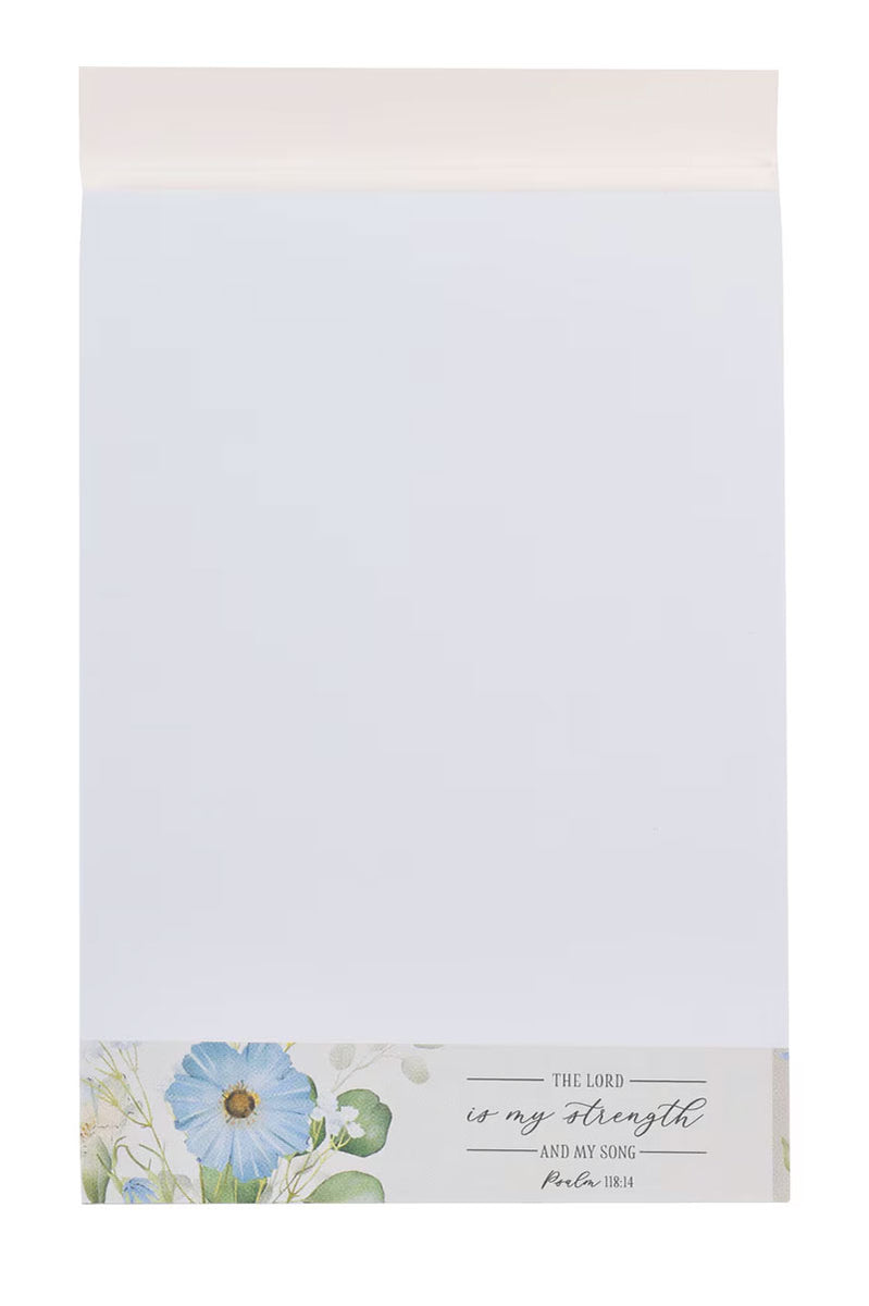 My Strength and My Song Blue Floral Notepad | HH – Howdy Honey