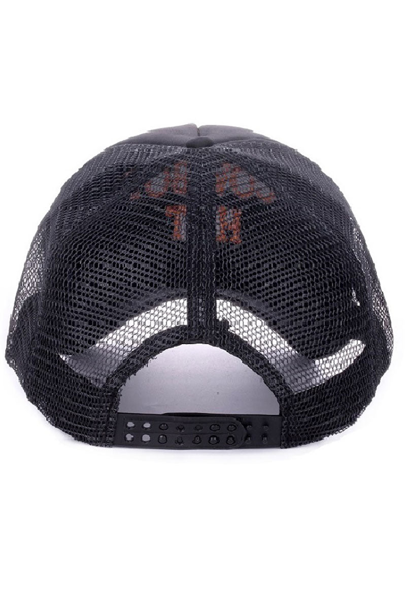 Embroidered Cowboy Hat Black Trucker Cap | HH – Howdy Honey