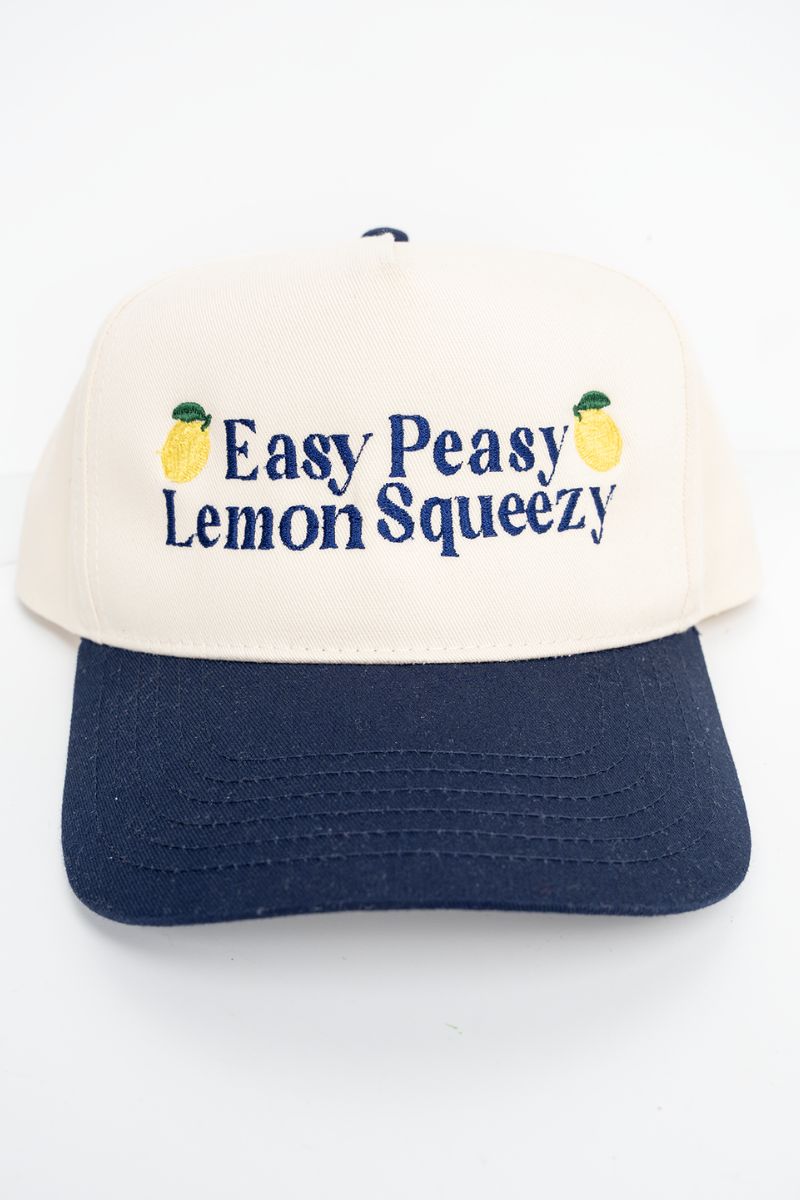 Easy Peasy Lemon Squeezy Embroidered Five Panel Twill Cap | HH – Howdy ...