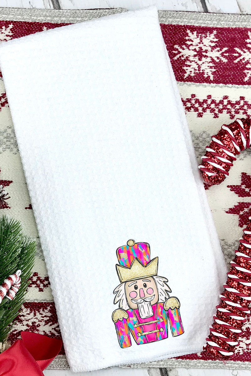 Brushed Colorful Nutcracker Waffle Kitchen Towel| HH – Howdy Honey
