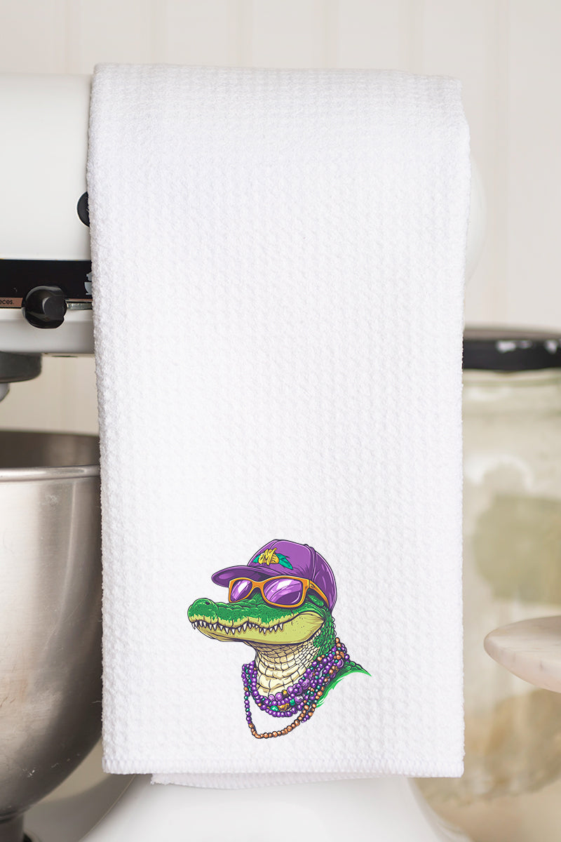 Gator Gras Waffle Kitchen Towel | HH – Howdy Honey