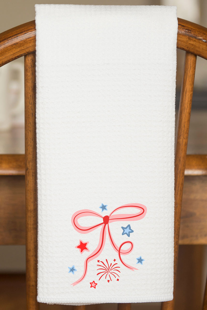 Patriotic Pop Coquette Waffle Kitchen Towel | HH – Howdy Honey
