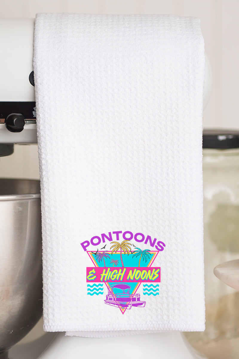 Pontoons & High Noons Waffle Kitchen Towel | HH – Howdy Honey