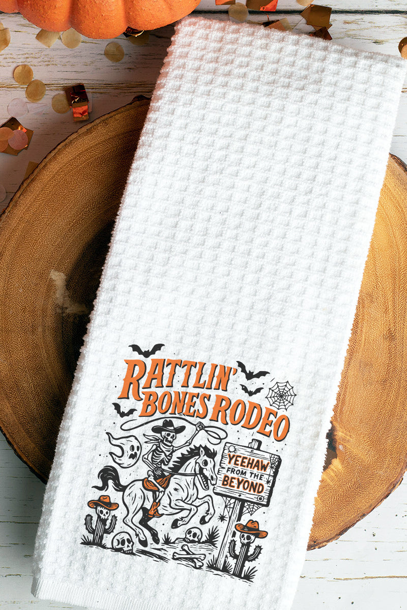 Rattlin' Bones Rodeo Waffle Kitchen Towel | HH – Howdy Honey