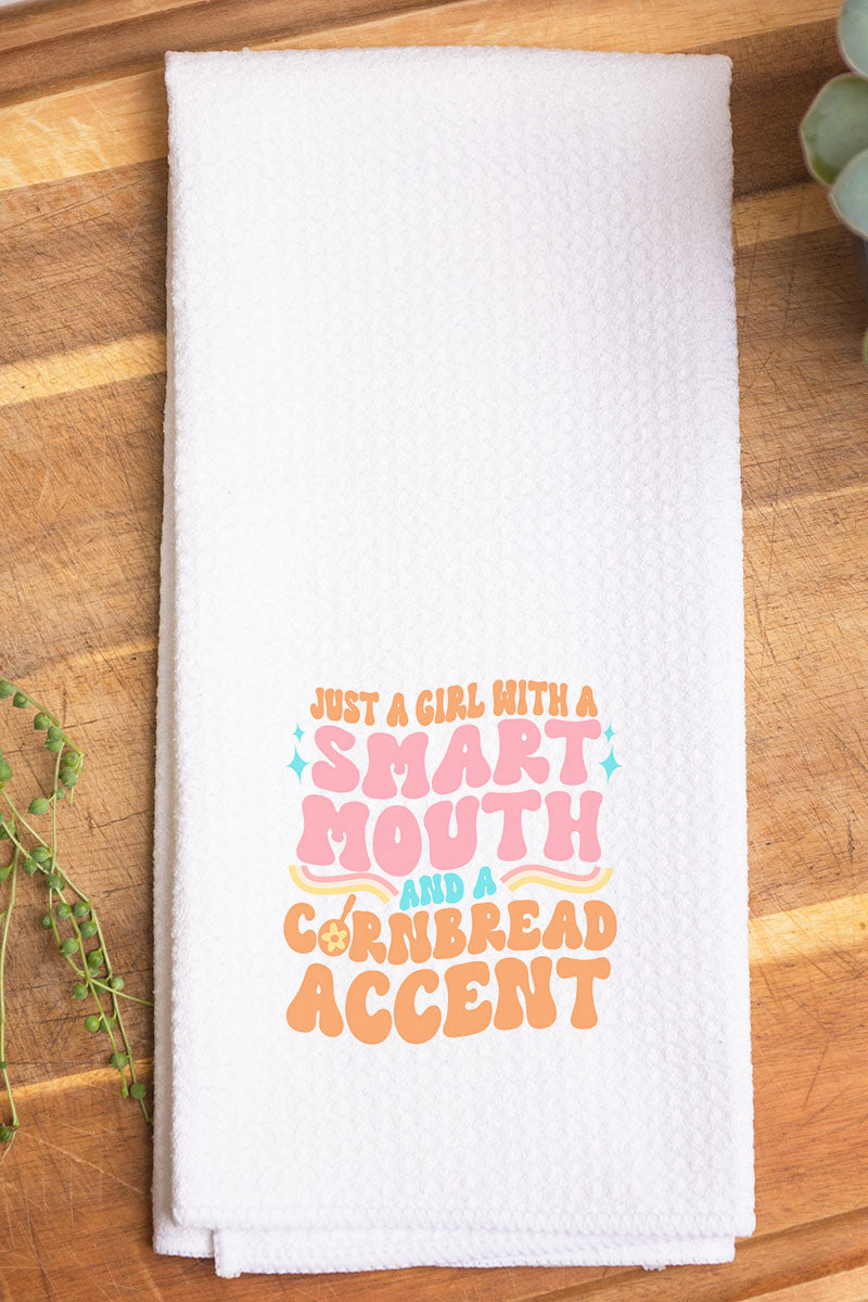 Smart Mouth Cornbread Accent Waffle Kitchen Towel| HH – Howdy Honey