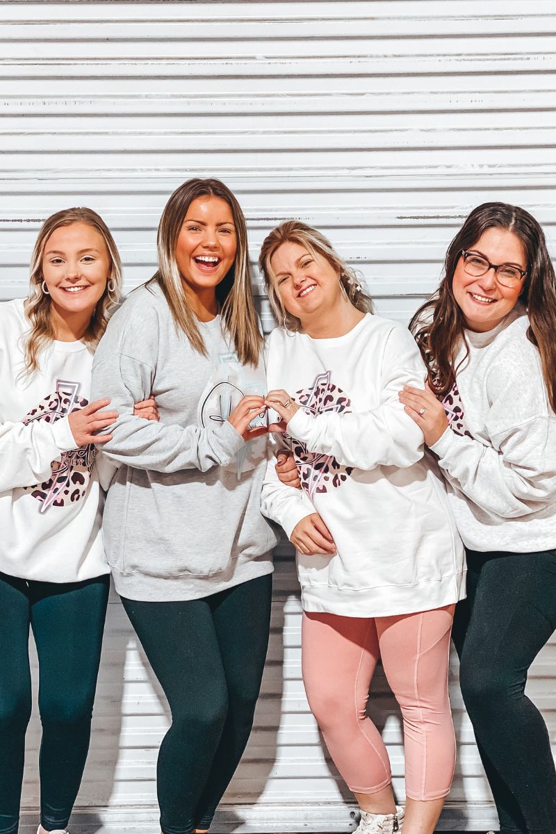 Howdy Honey Logo Leopard Unisex Fleece Crew | eWAM