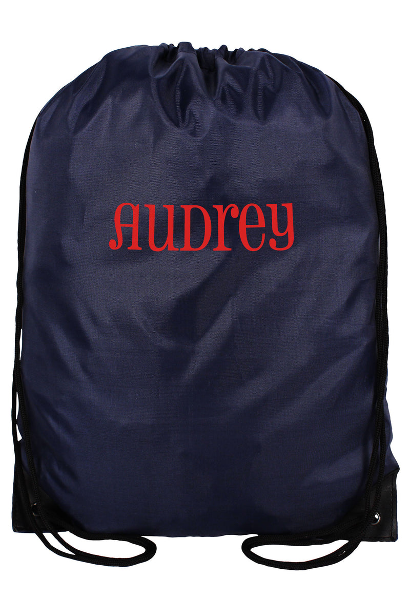 Navy Flat Drawstring Backpack #8886-NAVY | eWAM – Howdy Honey